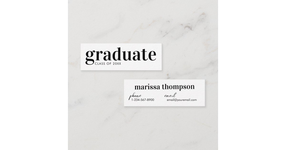 Graduation Announcement Graduate Business Card | Zazzle