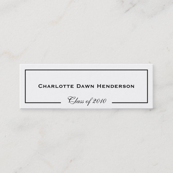 Graduation announcement name card border Class of | Zazzle