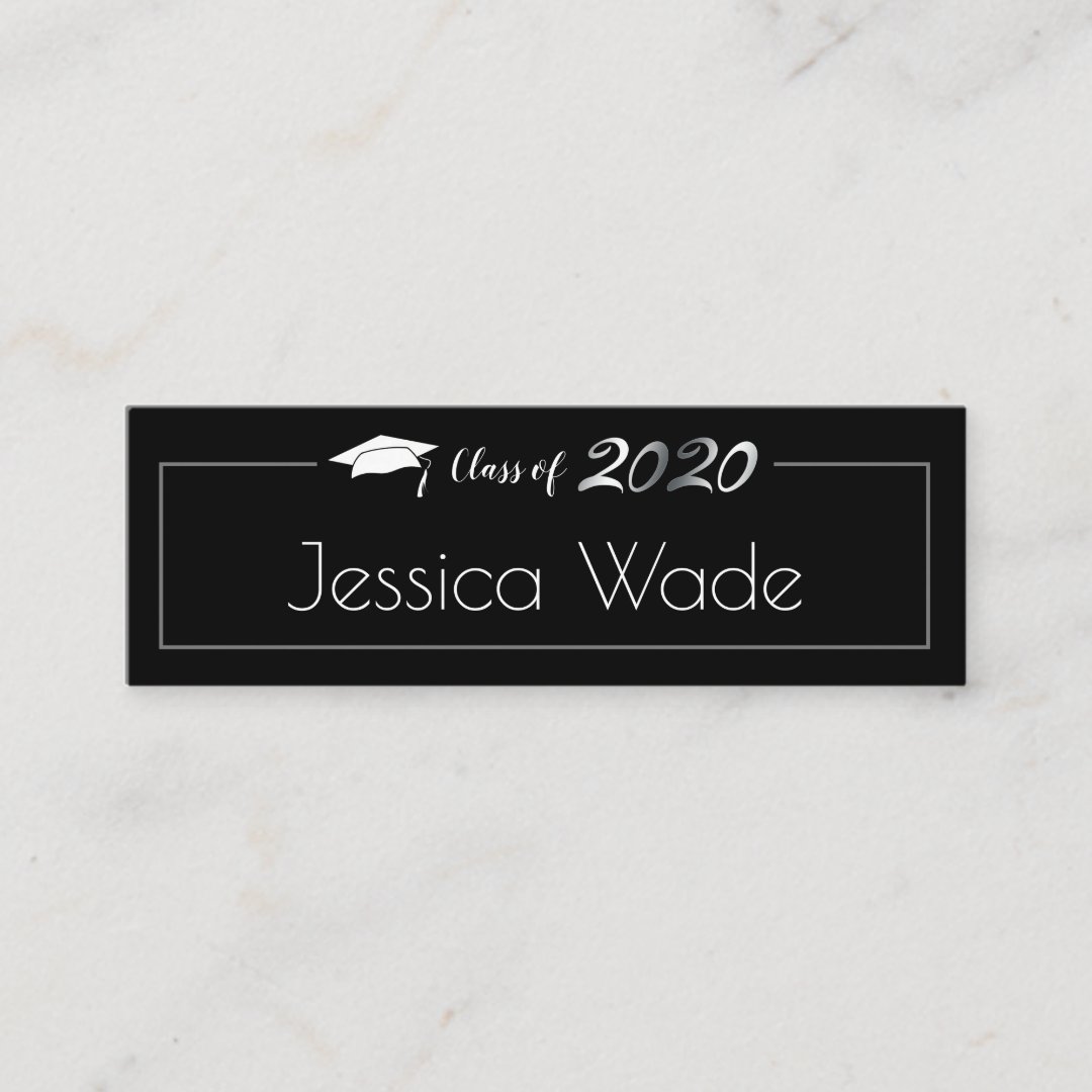 Graduation Announcement Name Card Class of 2020 | Zazzle