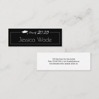 Graduation Announcement Name Card Class of 2020 | Zazzle