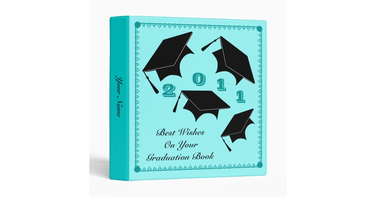 Graduation Autograph Book Binder Blue 1 | Zazzle