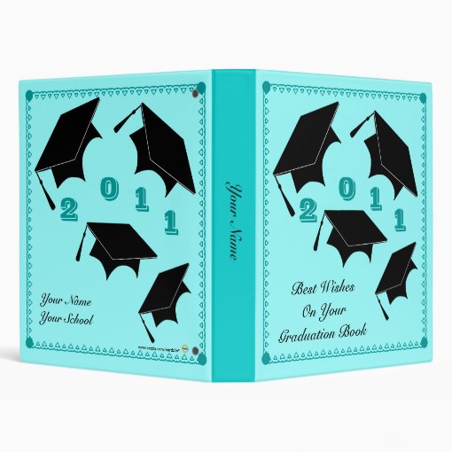 Graduation Autograph Book Binder Blue 1 | Zazzle
