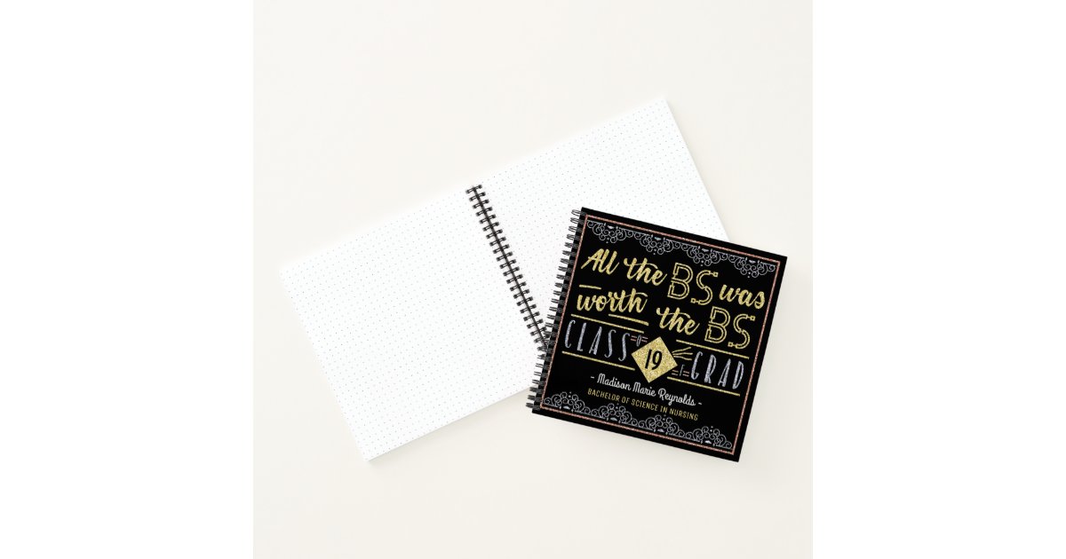Graduation Bachelors Degree Autograph Custom Photo Notebook | Zazzle