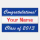 Graduation banner with custom text and class year sign | Zazzle