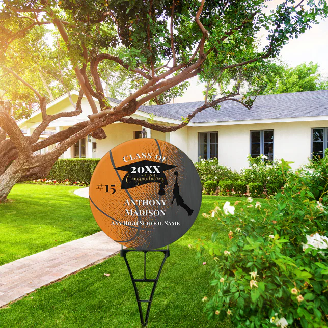 Graduation Basketball High School Student Sign | Zazzle