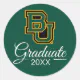 Graduation | Baylor University Block Letters Classic Round Sticker | Zazzle
