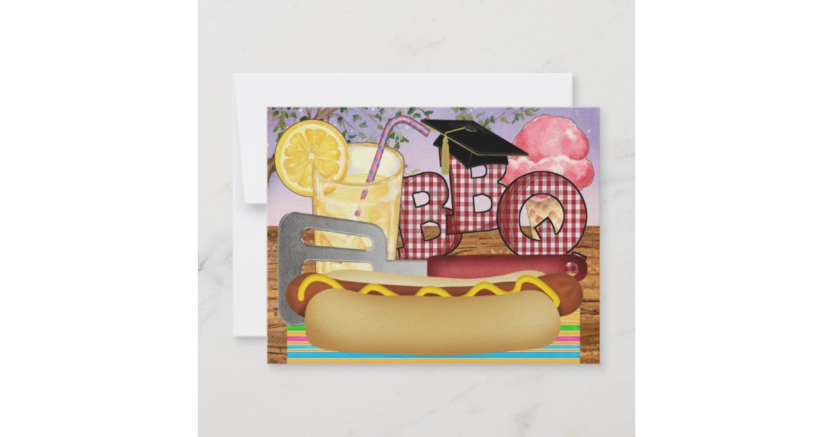 Graduation BBQ - Cookout Party - SRF Invitation | Zazzle