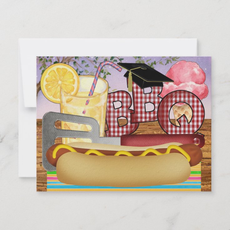 Graduation BBQ - Cookout Party - SRF Invitation | Zazzle