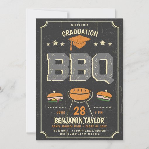 Graduation BBQ Party Rustic Cowboy Country Photo Invitation | Zazzle