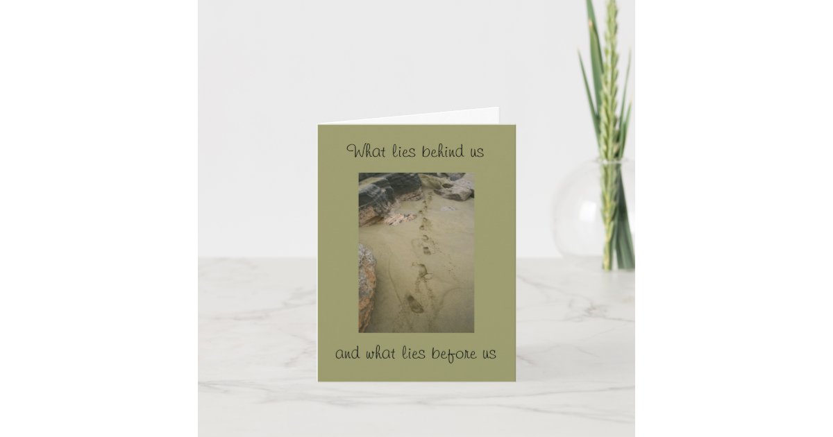 Graduation Beach Footprints in Sand Card | Zazzle