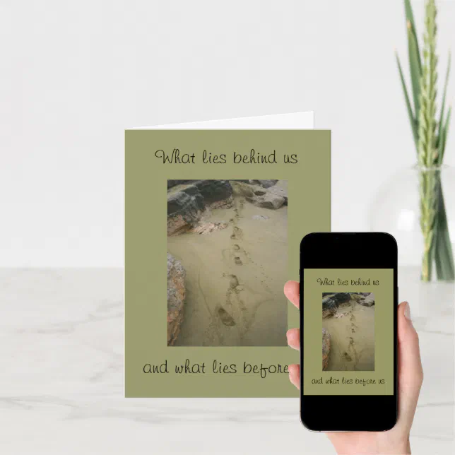 Graduation Beach Footprints in Sand Card | Zazzle