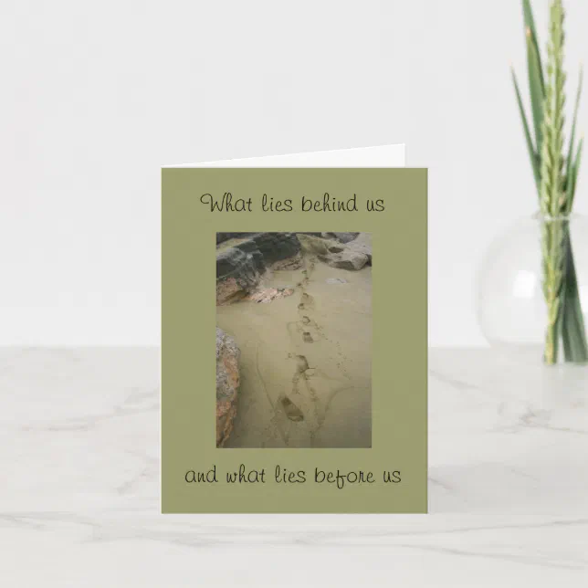 Graduation Beach Footprints in Sand Card | Zazzle