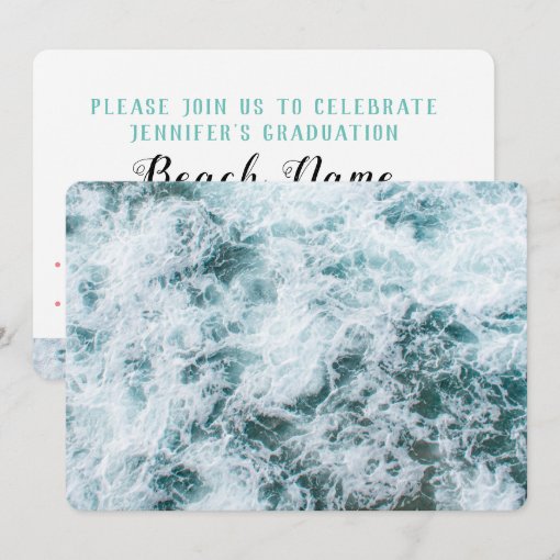 Graduation Beach Party Invitation | Zazzle