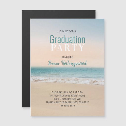 Graduation Beach Theme Party Invitation | Zazzle