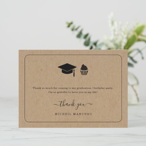 Graduation / Birthday Party Thank You Card | Zazzle