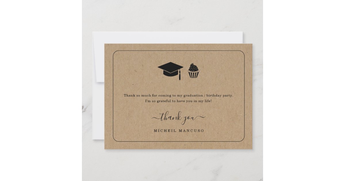 Graduation / Birthday Party Thank You Card | Zazzle