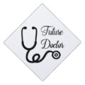 Graduation Black White Future Doctor Stethoscope Graduation Cap Topper ...
