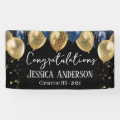 Graduation Blue and Gold Balloons Banner | Zazzle
