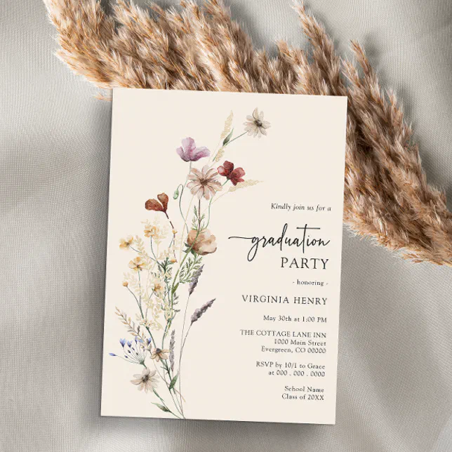 Graduation Boho Party Invitation | Zazzle