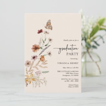 Graduation Boho Party Invitation | Zazzle