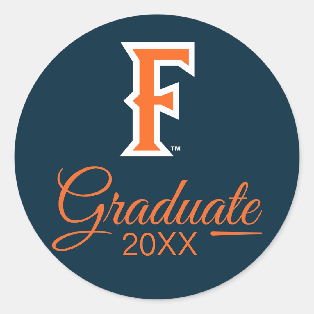 Graduation Cal State Logo Classic Round Sticker | Zazzle