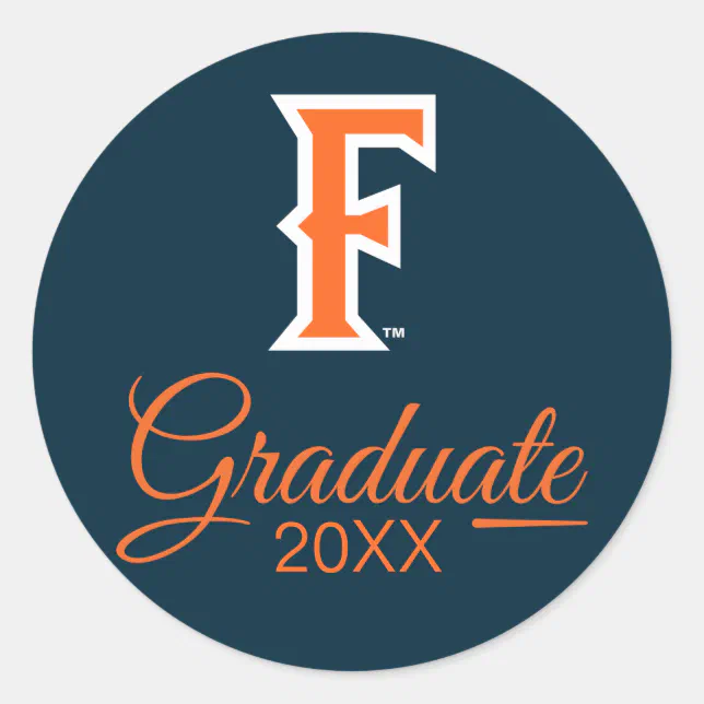Graduation Cal State Logo Classic Round Sticker | Zazzle