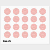 Graduation Calligraphy Script Elegant Peach Cap Classic Round Sticker ...