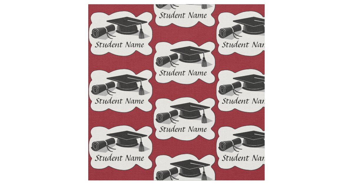 Graduation Cap and Diploma Fabric | Zazzle