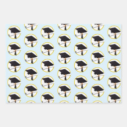 Graduation Cap and Diploma Graduation Wrapping Paper Sheets | Zazzle