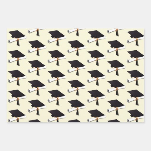 Graduation Cap and Diploma Graduation Wrapping Paper Sheets | Zazzle