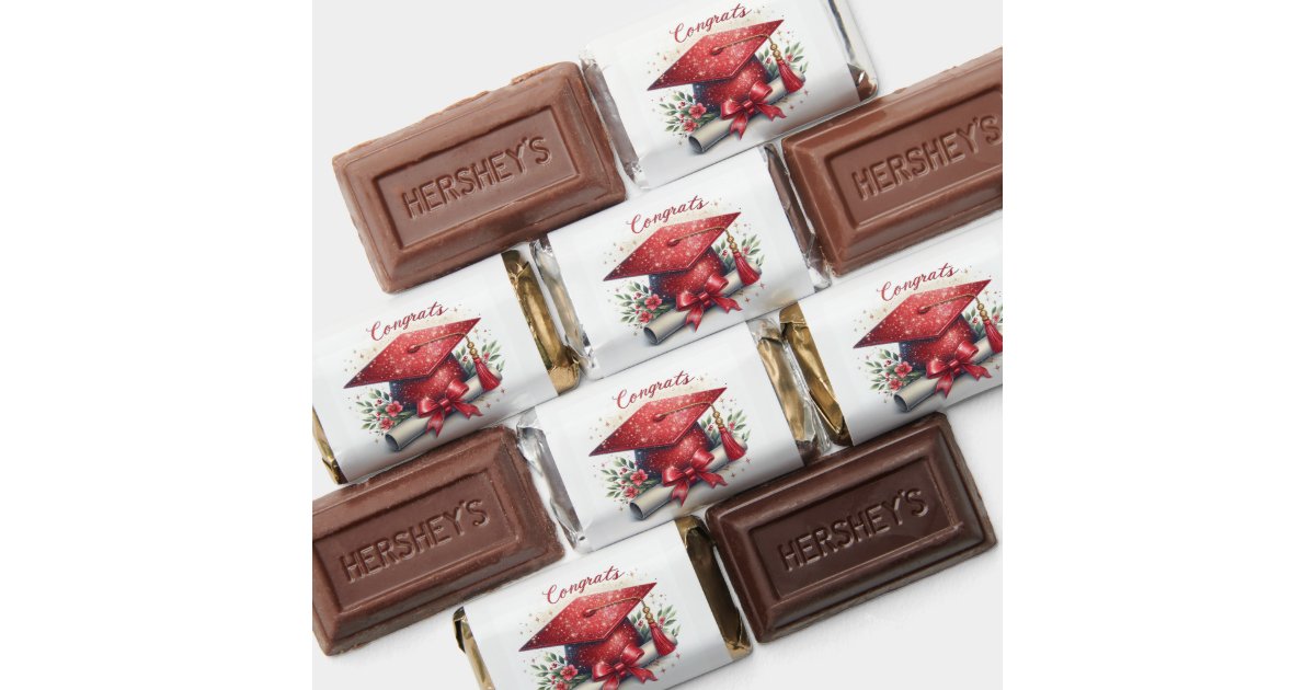 Graduation Cap and Diploma Scroll Hershey's Miniatures | Zazzle