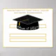 Graduation Cap Black Hat Class 2024 White Font Poster | Zazzle