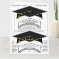 Graduation Cap Black Paper Hat Printables Card | Zazzle