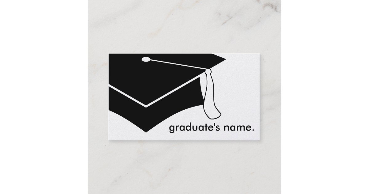graduation cap calling card | Zazzle