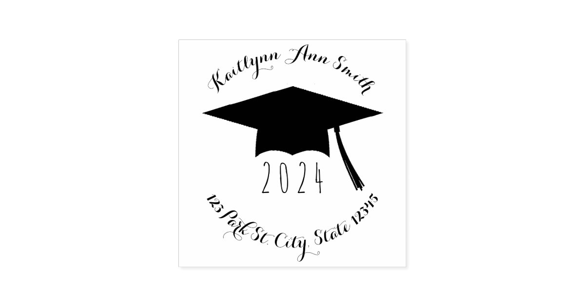 Graduation Cap Class Of 2024 Self-inking Stamp | Zazzle