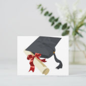 Graduation Cap & Diploma Announcement Postcard | Zazzle