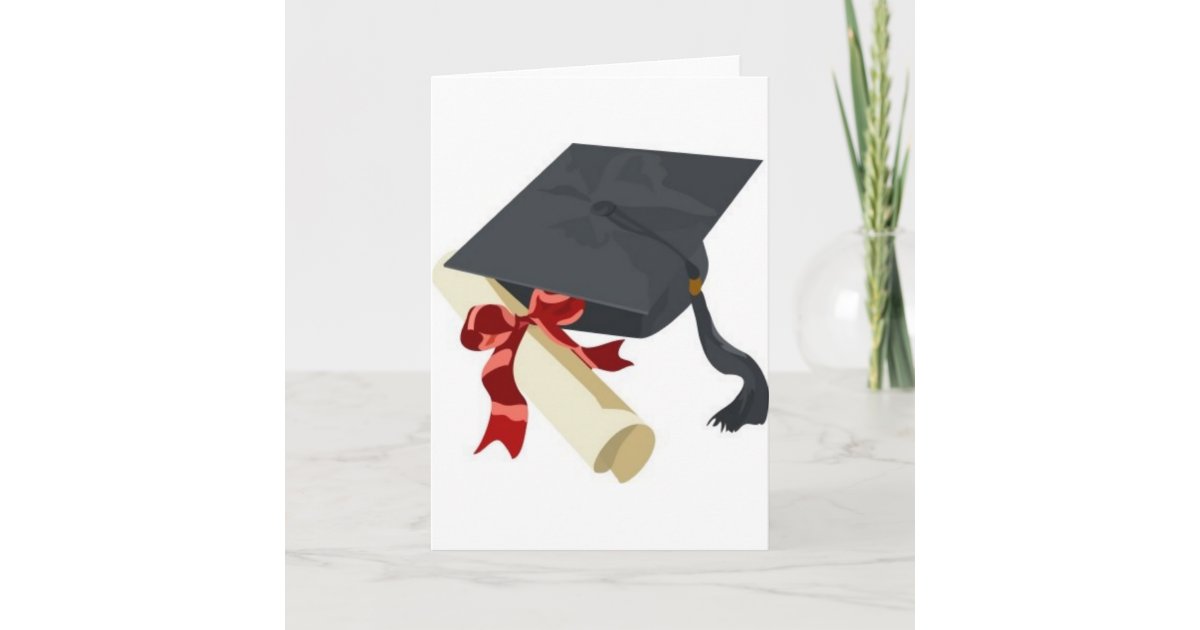 Graduation Cap & Diploma Card | Zazzle