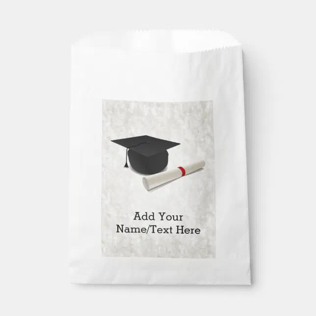 Graduation Cap Diploma Customizable Favor Bag | Zazzle