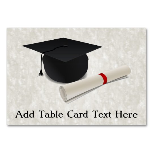 Graduation Cap Diploma Customizable Table Number | Zazzle.com