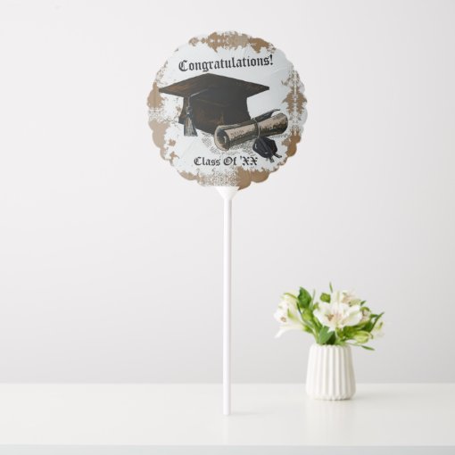 Graduation Cap & Diploma Gold Balloon | Zazzle