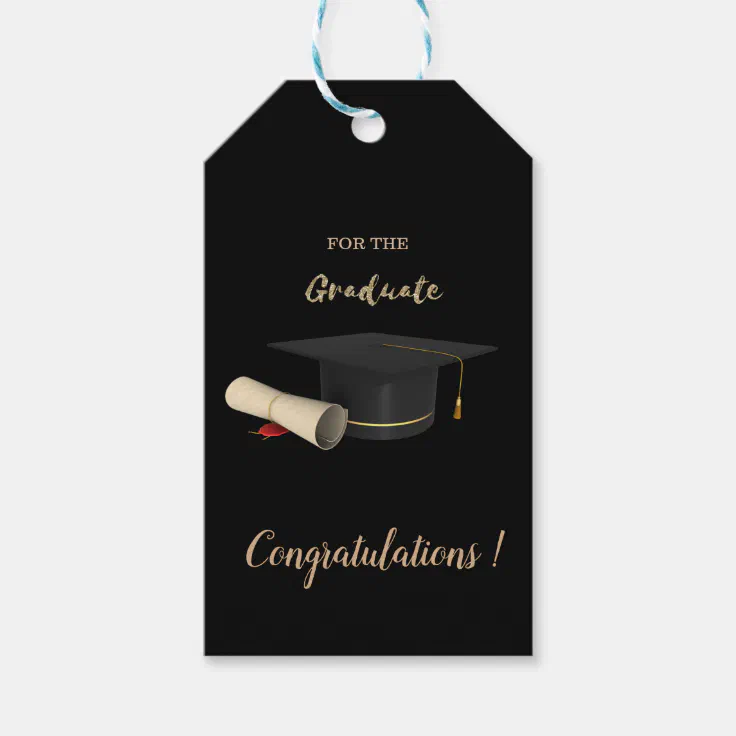 Graduation Cap , Diploma, Graduate Gift Tags | Zazzle