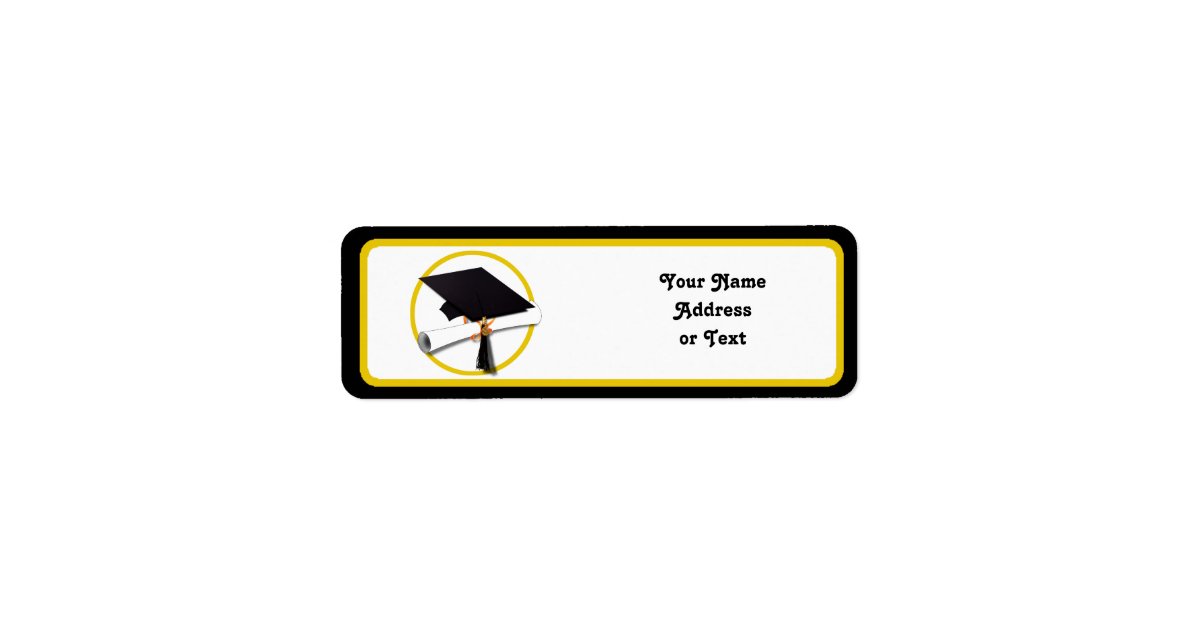 Graduation Cap & Diploma Label | Zazzle