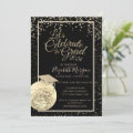 Graduation Cap,Disco Ball Confetti Graduation Invitation | Zazzle