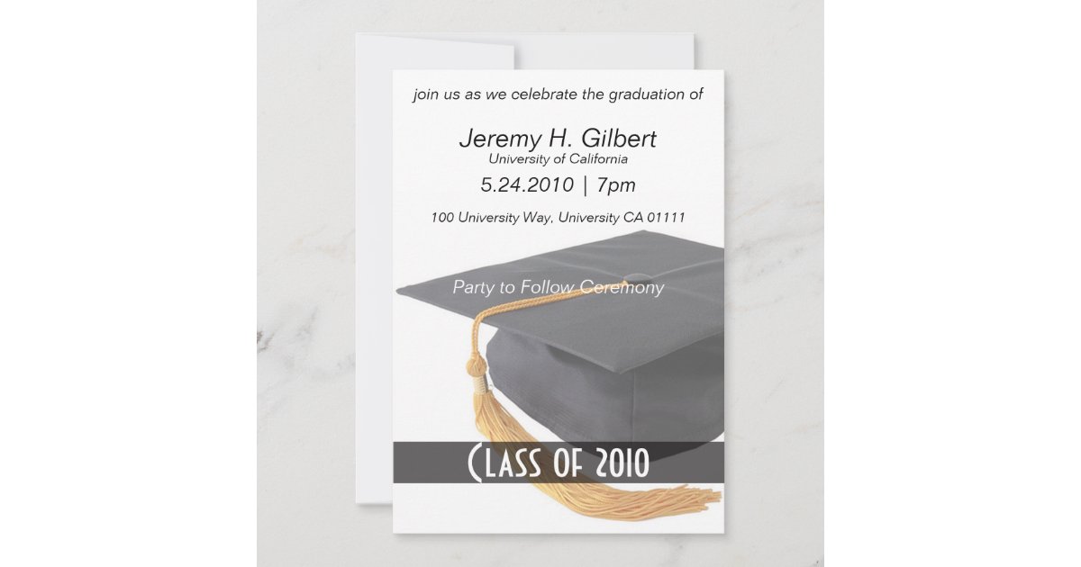 Graduation Cap Invitations | Zazzle