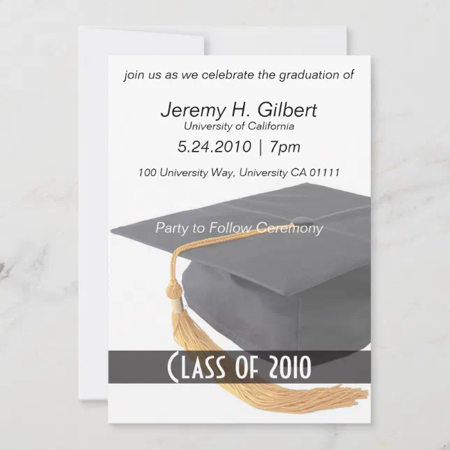 Graduation Cap Invitations | Zazzle