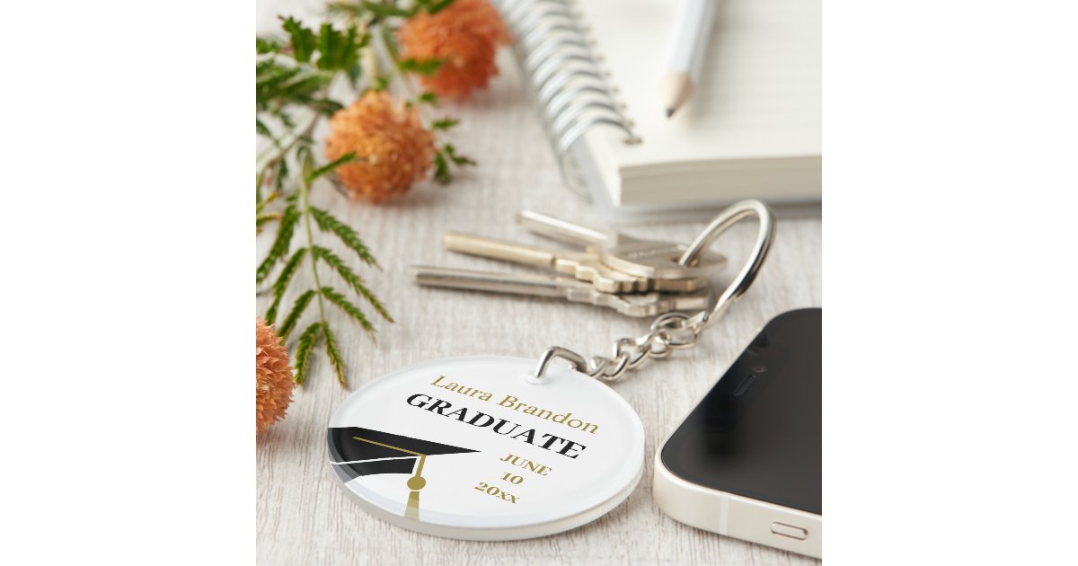 Graduation Cap Keychain | Zazzle