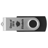 Graduation Cap on Black Class of 20xx Personalized Flash Drive | Zazzle