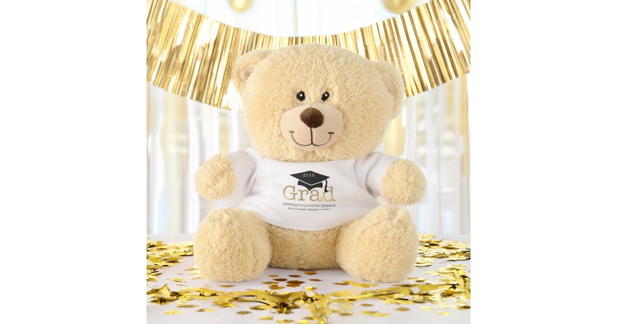 Graduation Cap Personalized Congratulations Teddy Bear | Zazzle