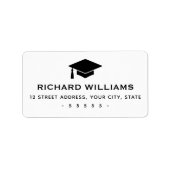 Graduation cap return address label | Zazzle