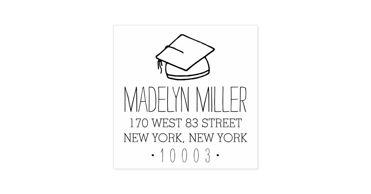 Graduation Cap Return Address Stamp | Zazzle.com
